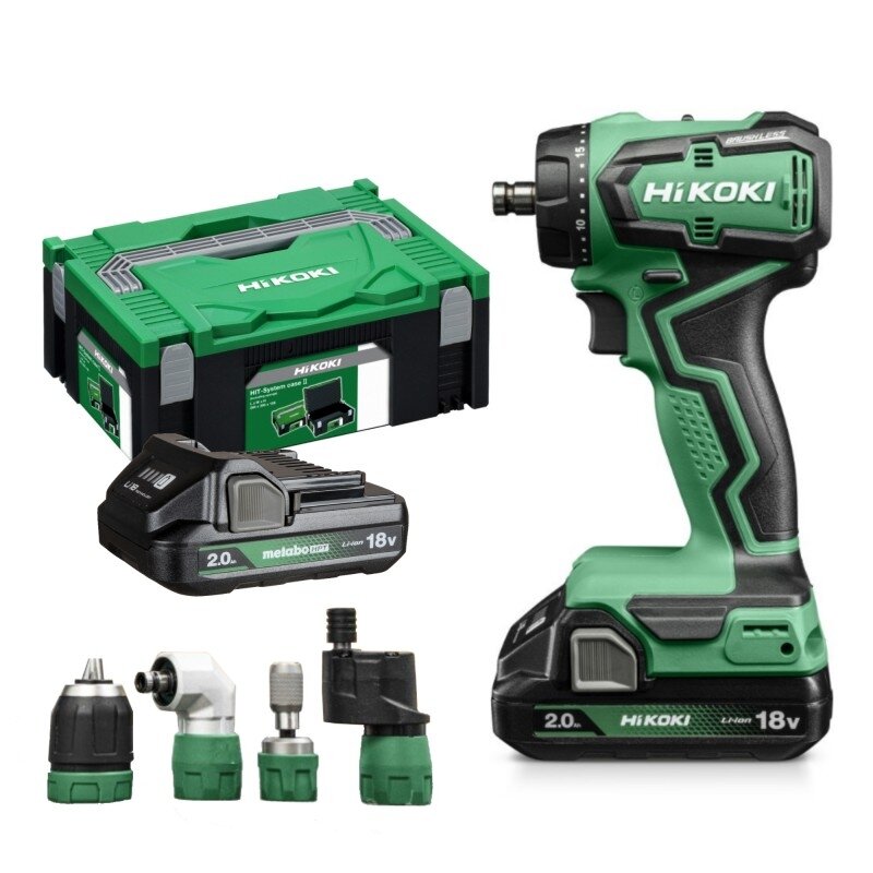 Akumuliatorinis suktuvas HiKOKI DS18DDQ 2,0Ah su sukimo priedais ...