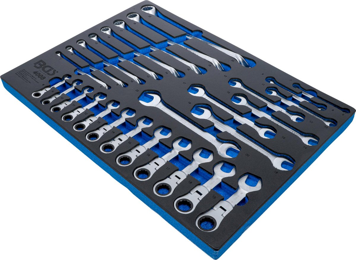 Įrankių dėklas 3/3: Kilpinų raktų rinkinys | lenkti galai | plokšti ...