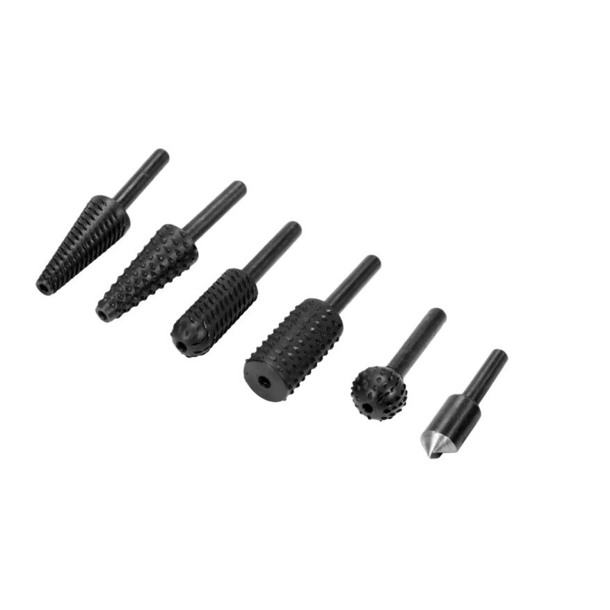 Metalo ir medžio frezos DEDRA 07F501, 6 vnt., kotas 6 mm, HSS | RANKIS ...