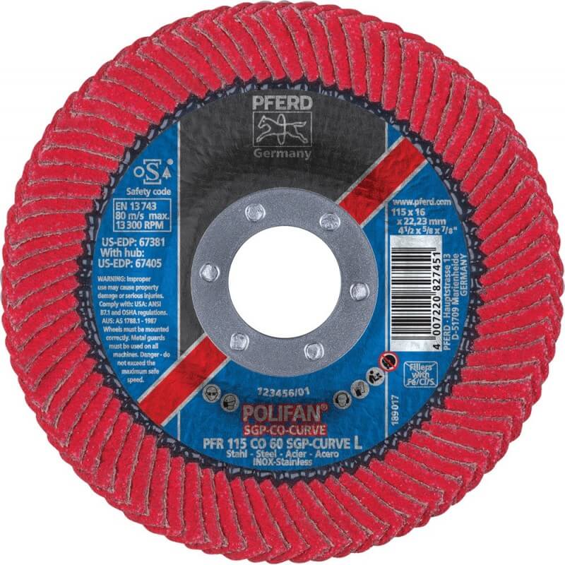 Šlifavimo diskas PFERD PFR125 CO60 SGP-CURVE M | RANKIS.LT | INTERNETINĖ PARDUOTUVĖ