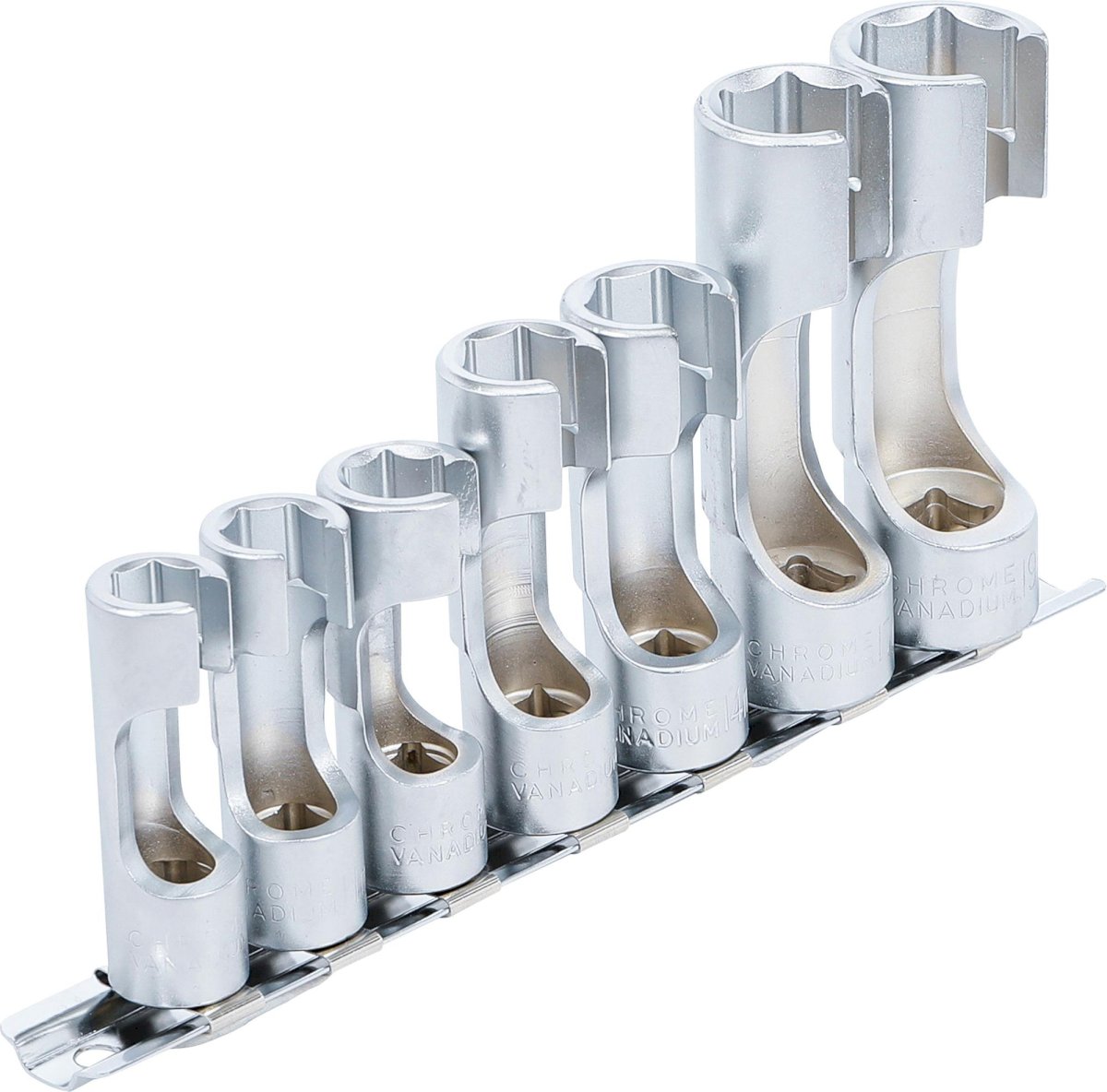 Specializuotų galvučių rinkinys su išpjova | 10 mm (3/8") | 10 - 19 mm | 6 vnt. (1105) | RANKIS ...